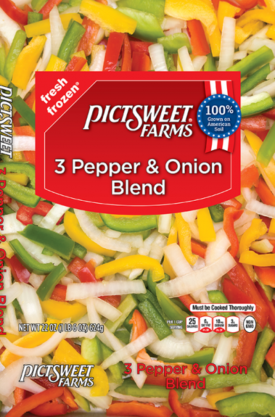 3 Pepper & Onion Blend - Clear Bag - Vegetables - PictSweet Farms